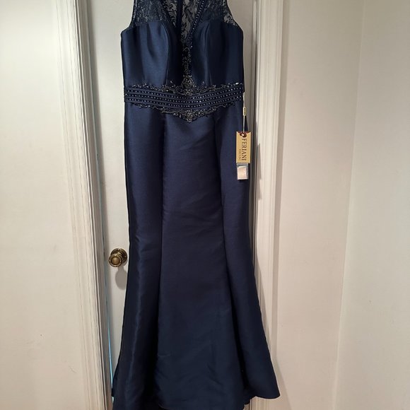 Feriana Couture | Dresses | Feriana Couture Navy Blue Formal Mermaid ...